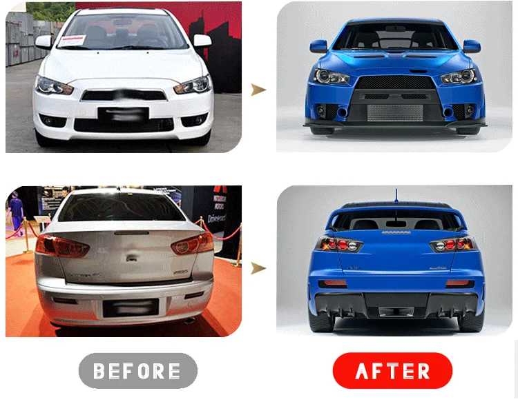 Car Bumper for Mitsubishi Lancer 2009-2015 Upgrade FQ Style