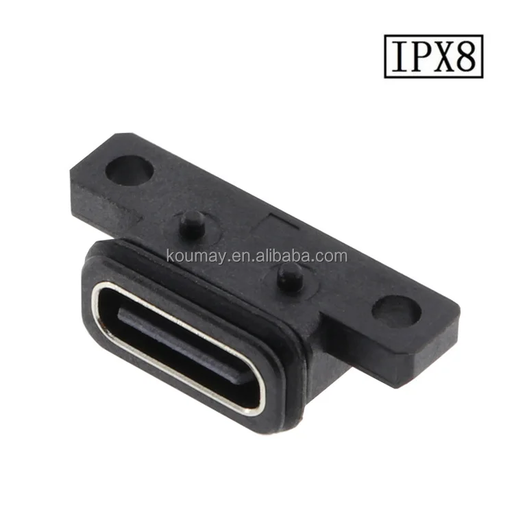 Weld Line 2pin Waterproof Type-c Socket Jack Ipx8 Waterproof Full ...