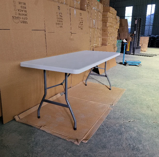 Plastic Folding Outdoor Dining Table - 5ft/6ft/8ft, 6 Seater - Oem