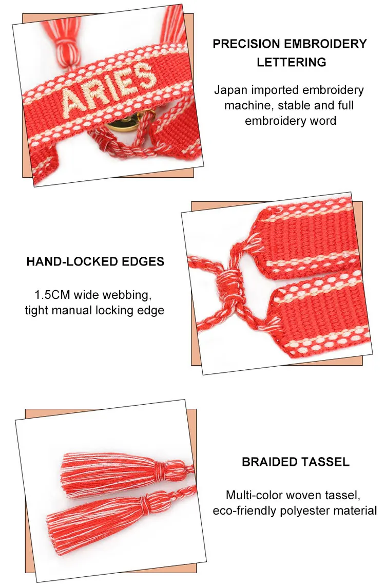 One Direction Friendship Bracelets - Custom Bosnia Embroidery