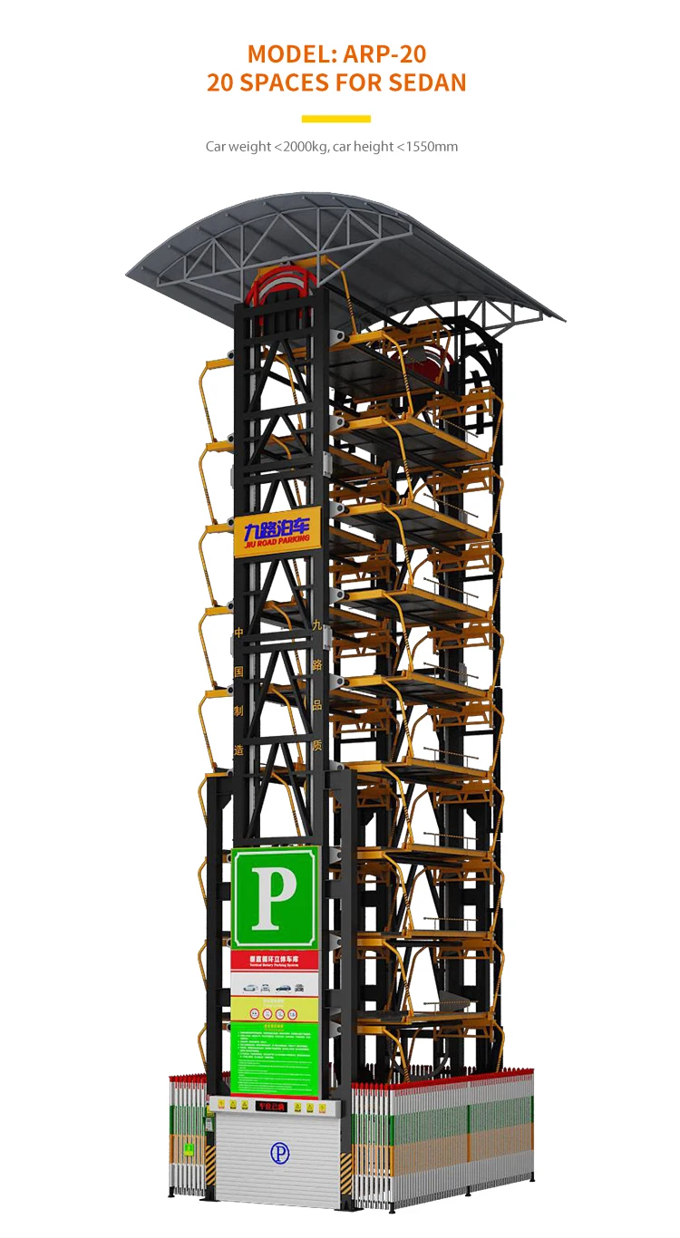 Space Saving Multi Levels Rotating Car Parking System