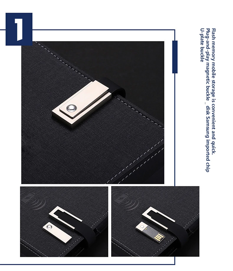 Power Bank Notebook - Custom A5 USB Wireless Charging Diary