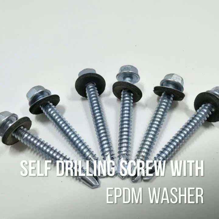 Din 7504 Galvanized Hex Self Drilling Screws Roofing Plating Color Hexagon Self Drilling Screw ...