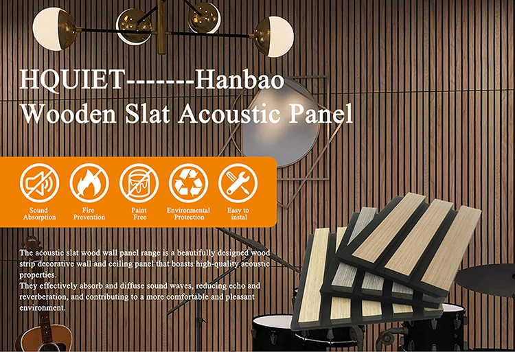 White Oak Surface Wooden Slat Acoustic Wall Panels Slatted For Home Hot ...