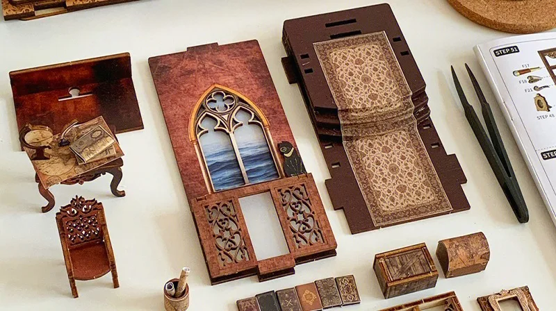 Cutebee Diy Wooden Decoration Book Nook Model Build-creativity Kit 3d Puzzle For Adults - Buy ...