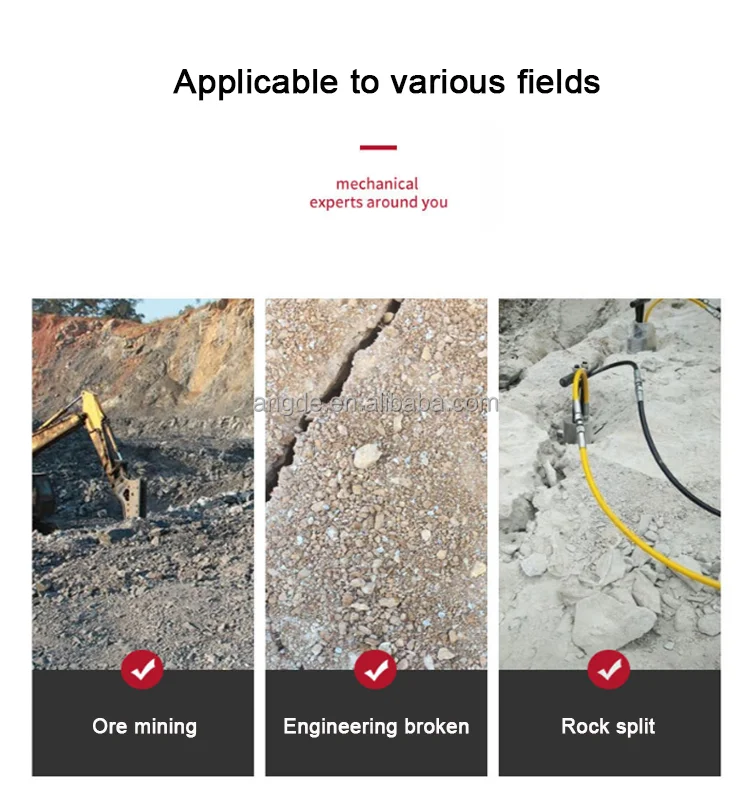 Darda Hydraulic Rock Splitter - 500t-800t Splitting Strength