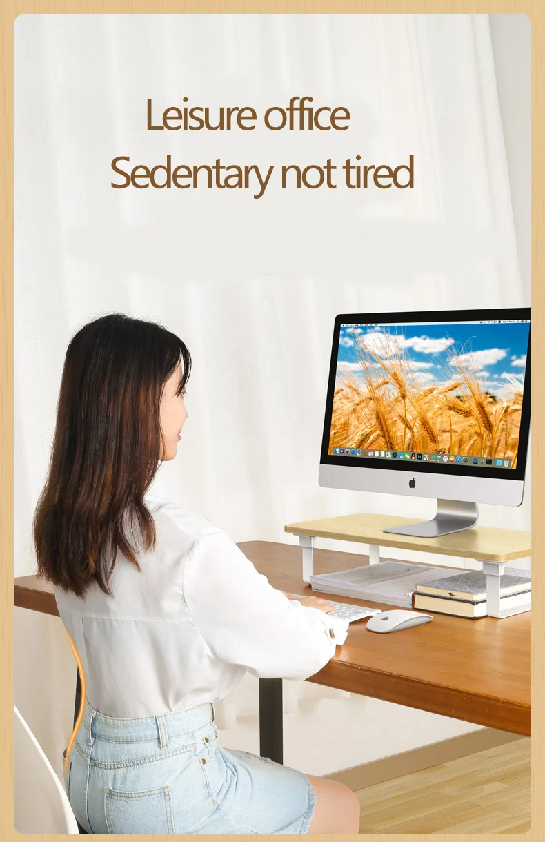 New Design Mdf Wooden Laptop Computer Monitor Stand Riser With Desktop ...