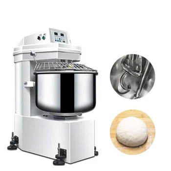 Commercial 25kg Dough Kneading Machine Stainless Steel Automatic Bakery Flour Dough Spiral Mixer ...