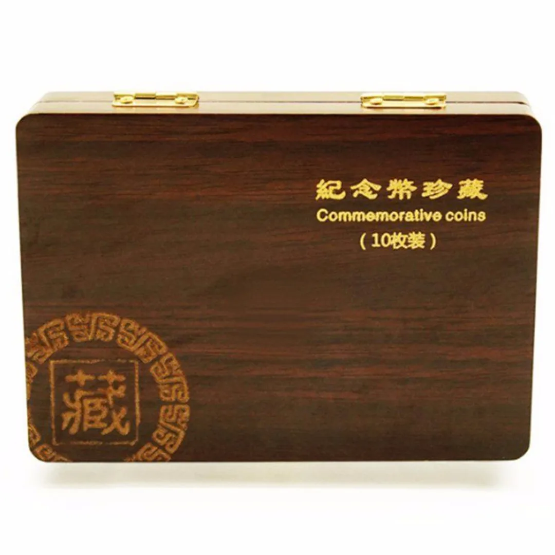 Custom Painted Commemorative Coin Display Storage Wooden Box Coin ...