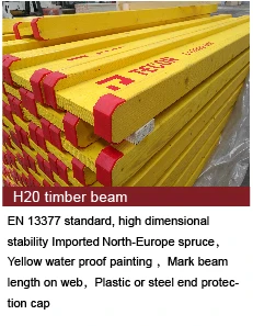 Tecon Solid Wood Concrete Formwork Doka H20 Timber Beam For Construction Slab Wall Concrete ...