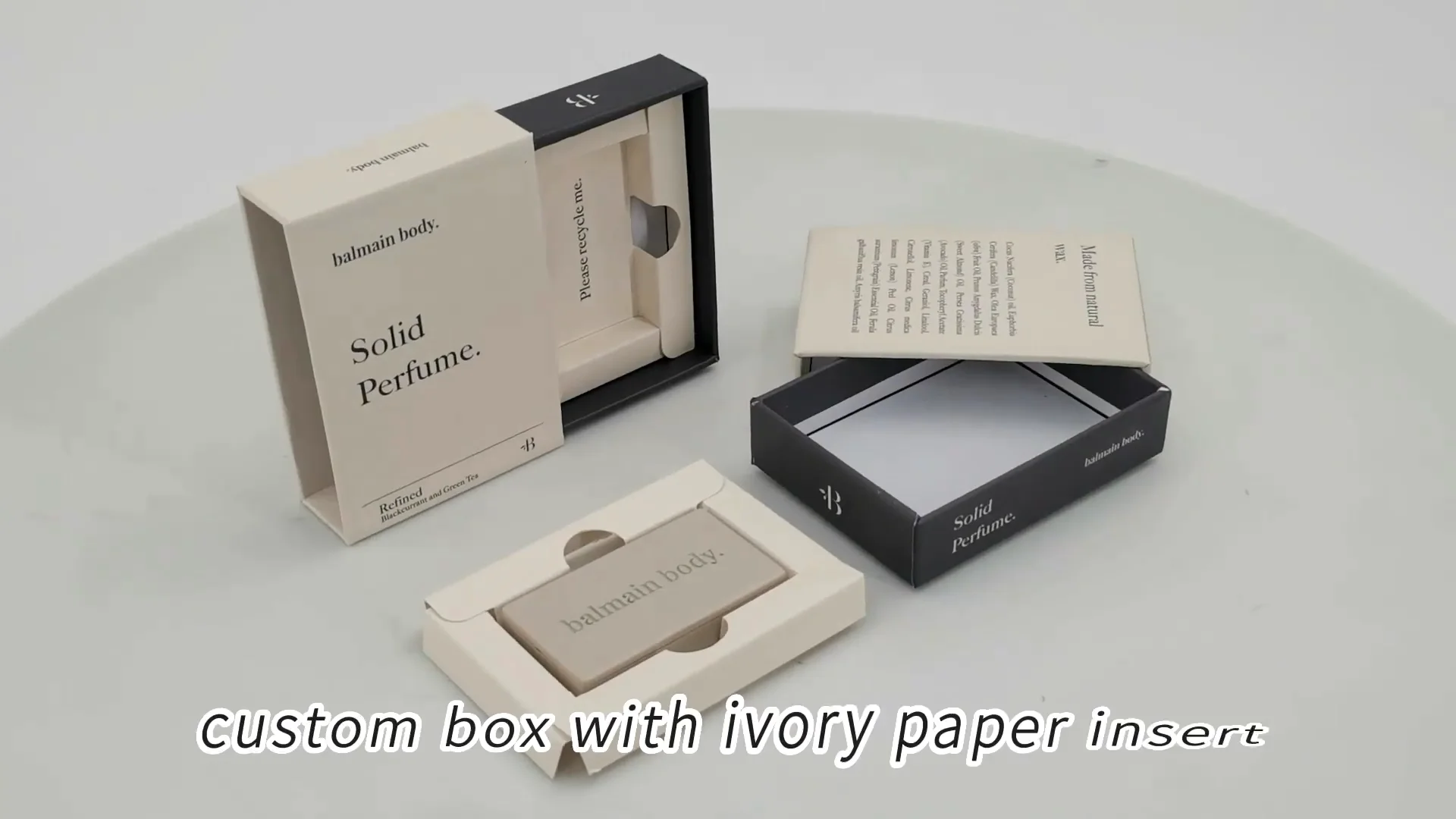 Custom Logo Luxury Paper Solid Perfume Gift Packaging Box - Buy Solid ...