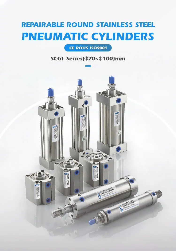Stainless Steel Pneumatic Air Cylinders Chemical Industry Pneumatic Air ...