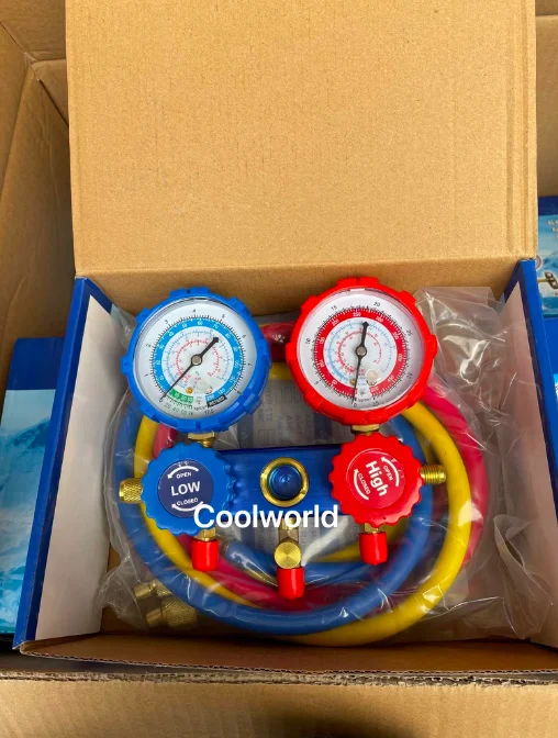 Coolworld R22 R32 R134a R410a Refrigeration Single Manifold Gauge With Sight Glass - Buy R32 ...