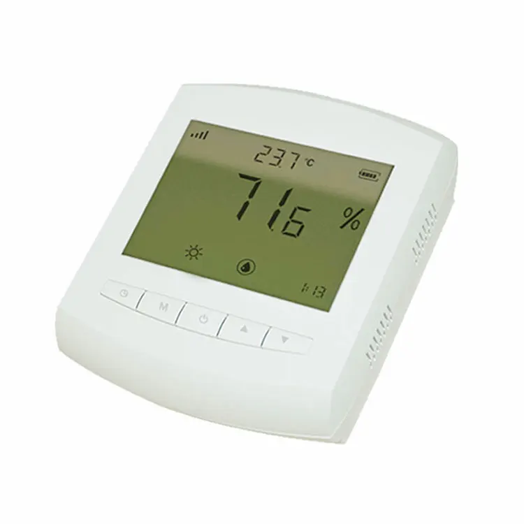 Wall-mounted Lcd Display Wireless Temperature And Humidity Transmitter ...
