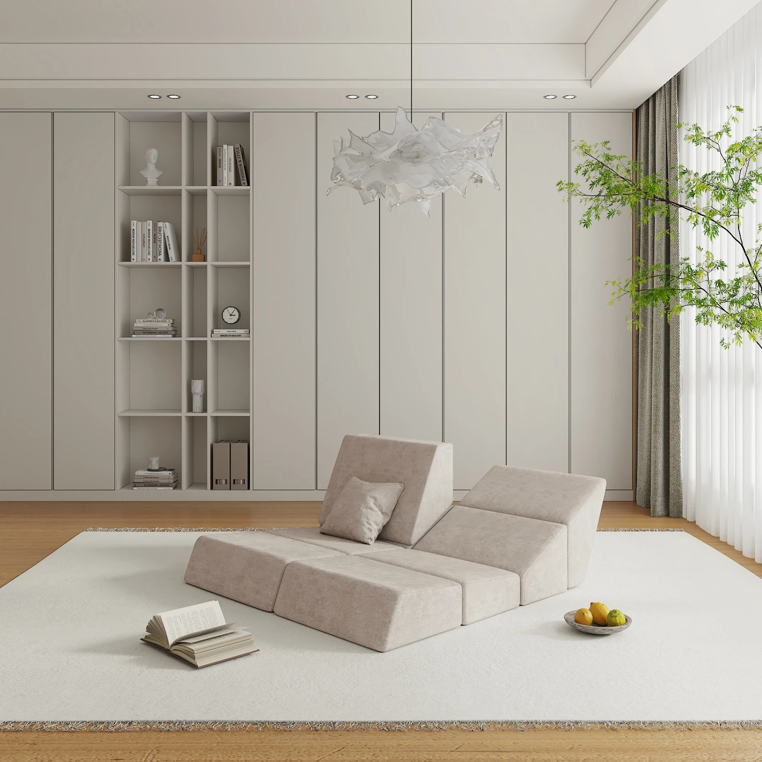 Saien Manufacturer 4 In 1 L-shape Sofa Livingroom Modular Sectional ...