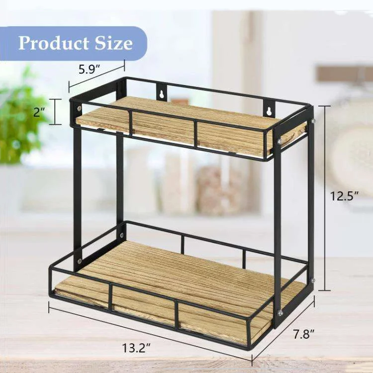 2 Tier Coffee Bar Accessories Organizer Shelf Coffee Station Organizer ...