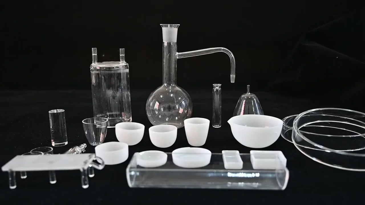 Success Laboratory Tools Quartz Flask Transparent Glass Quartz Beaker ...