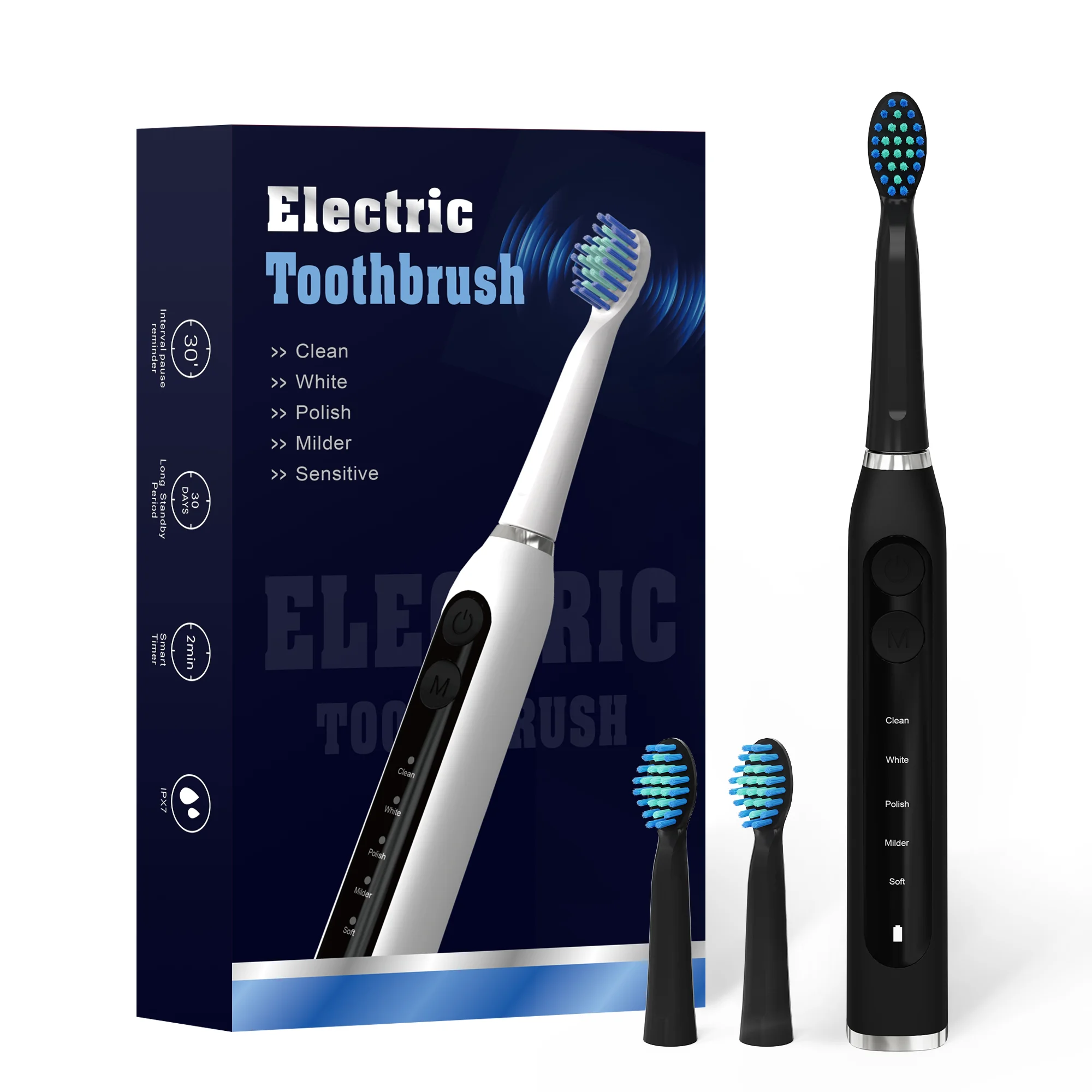 USB Rechargeable Electric Toothbrush Adults Portable Travel Toothbrush ...
