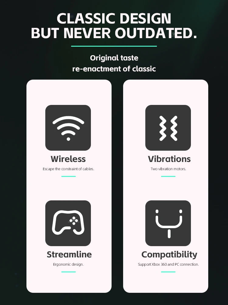 Data Frog USB Wireless Gamepad for Xbox 360 - High-Quality Joystick