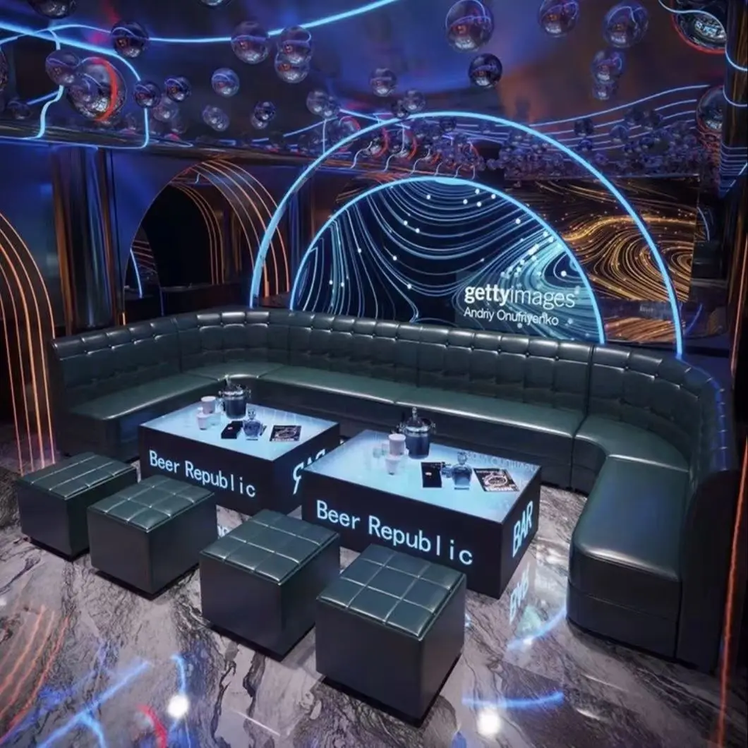 U Shape L Shape Custom Nightclub Bar Lounge Furniture Nightclub Booth ...