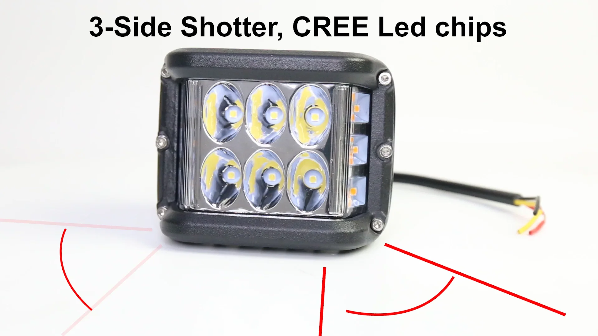 Ovovs 4inch Side Shooter Work Light 30w Flashing Strobe Led Driving ...