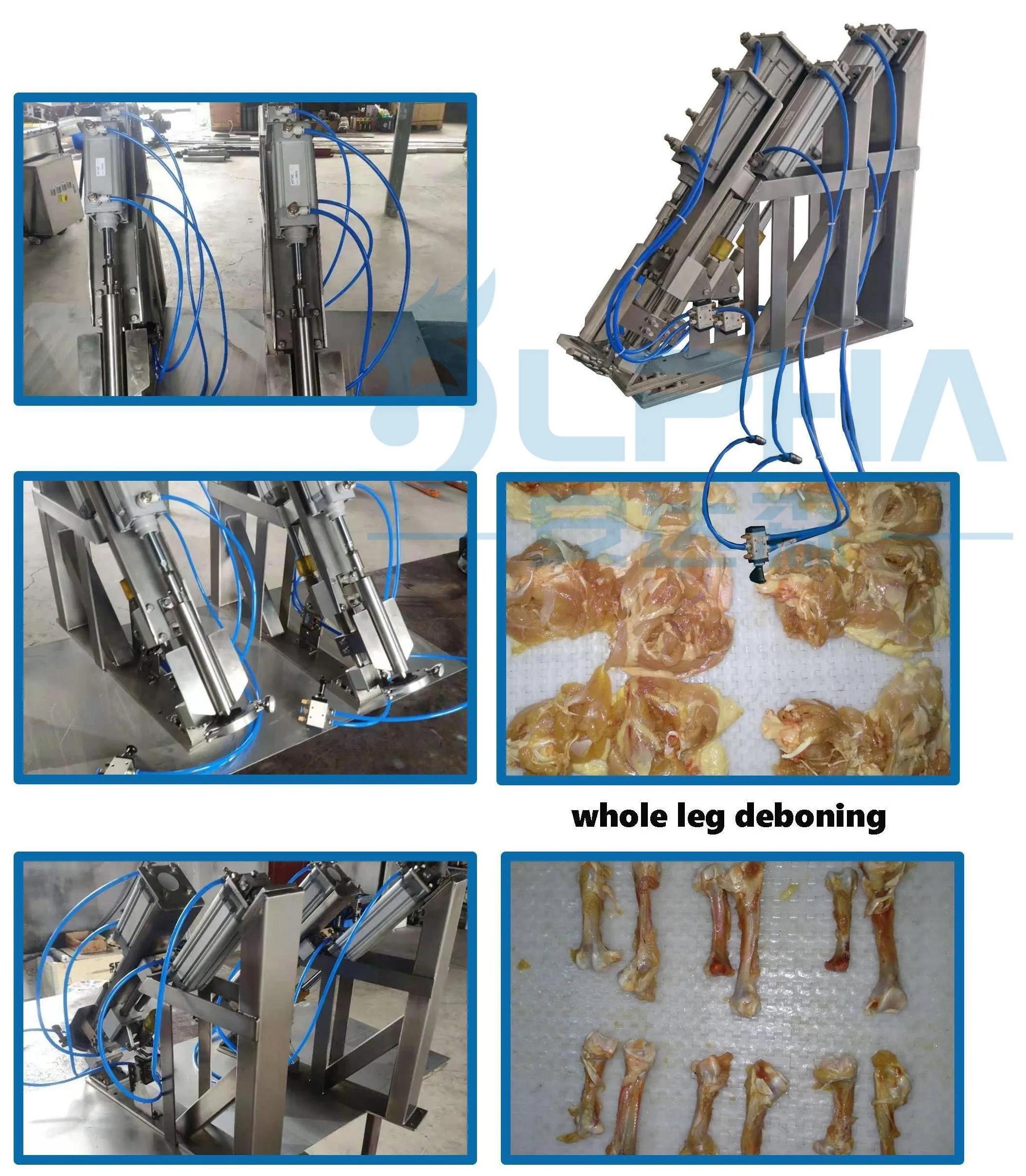 Semi-auto Pneumatic Chicken Leg Bone Removal Deboner Machine