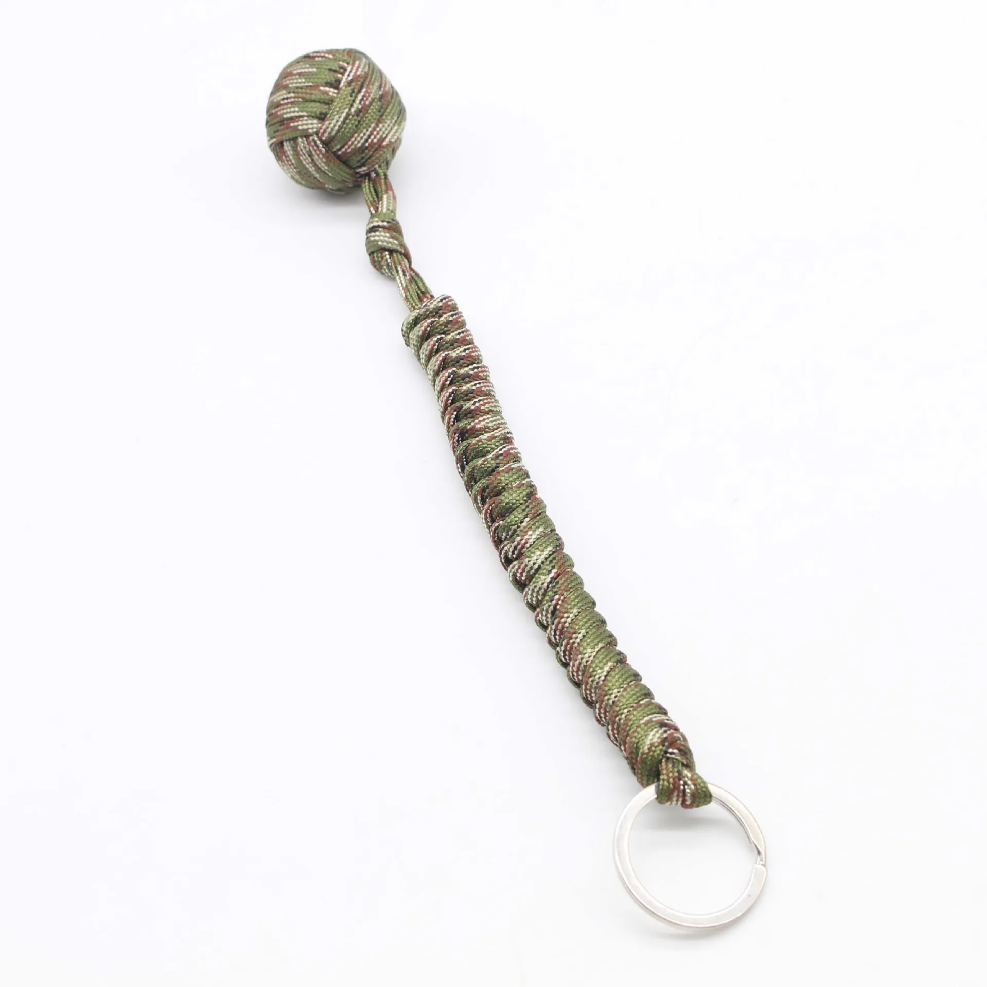 Outdoor Paracord Self Defense Ball Key Chain Steel Ball Monkey Fist ...