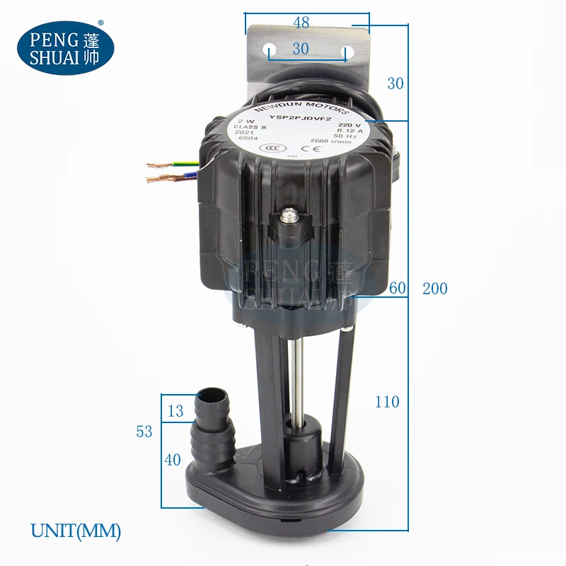 Ice Machine Drain Pump YSP2P JDVF2 - 2W Electric Water Transfer Pump ...