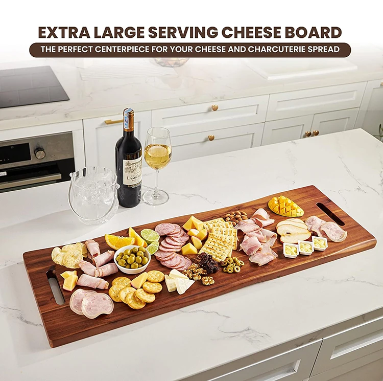 Large Acacia Wood Charcuterie & Cheese Board Platter - OEM