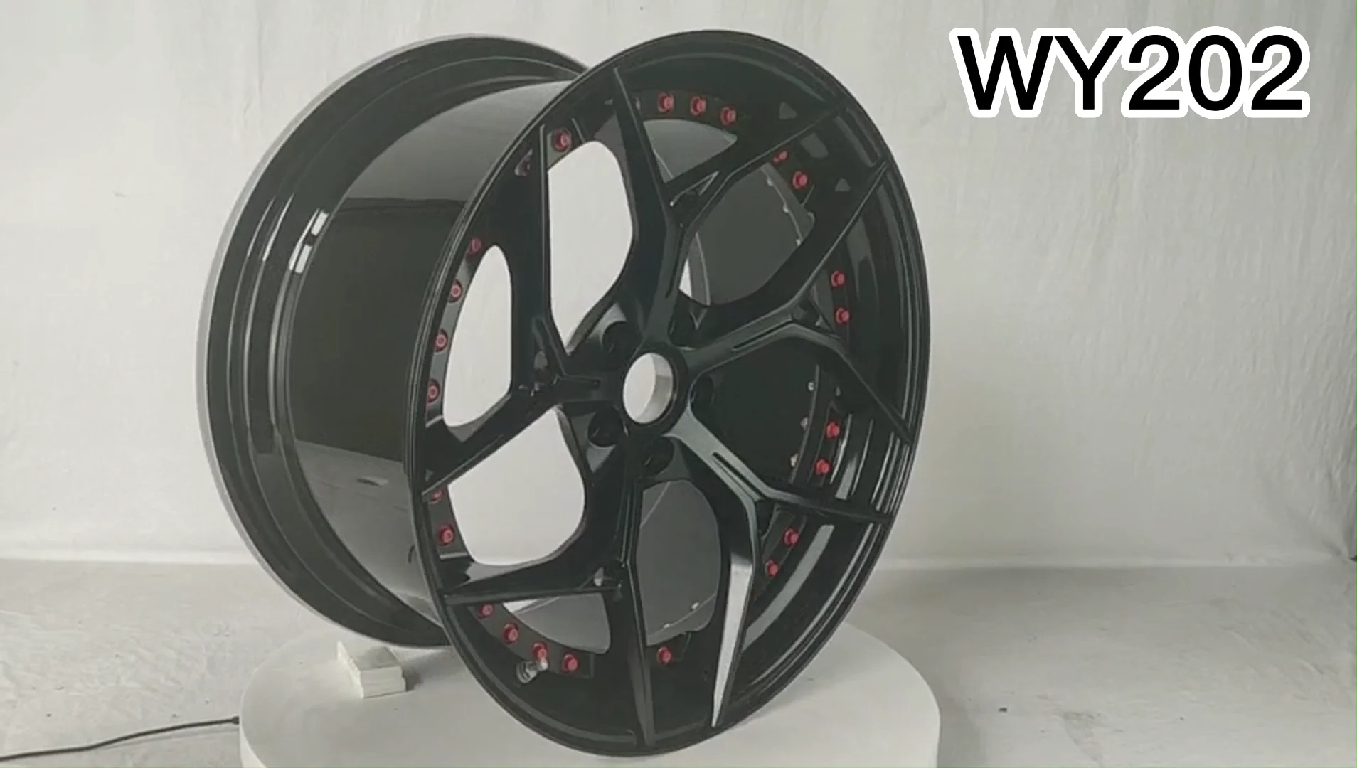 Weiya Mirror Polish Lip Mirror Polished Black Clear Coat Center Custom 2 Piece Forged Alloy ...