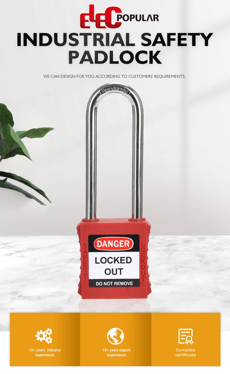 Elecpopular New Types Steel Metal Shackle Abs Lock Body Plastic Safety ...