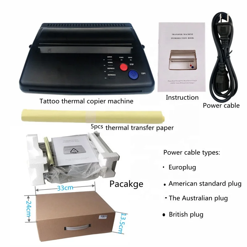 Top Quality Temporary Tattoo Premium Thermal Printer Stencil Copier ...