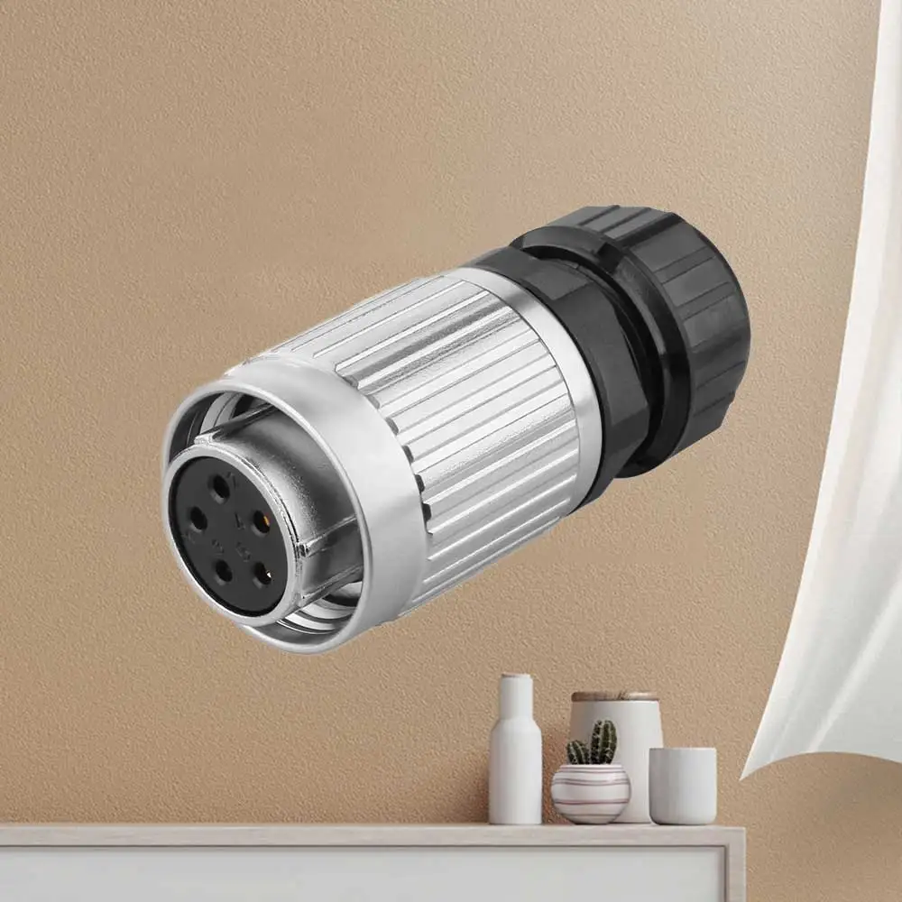 Oswell 5 Pin Connector Male Female Panel Mount,5 Pin Industrial Power ...