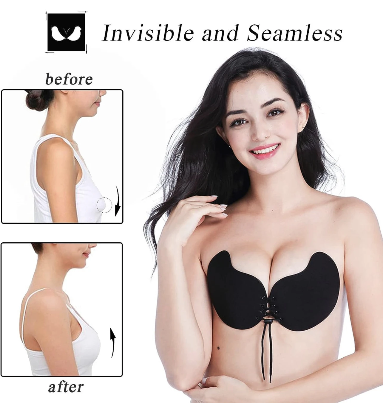 New Design Adhesive Bra Pad Silicone Bra Pad Underwear Silica Gel Sponge Sexy Backless Strapless