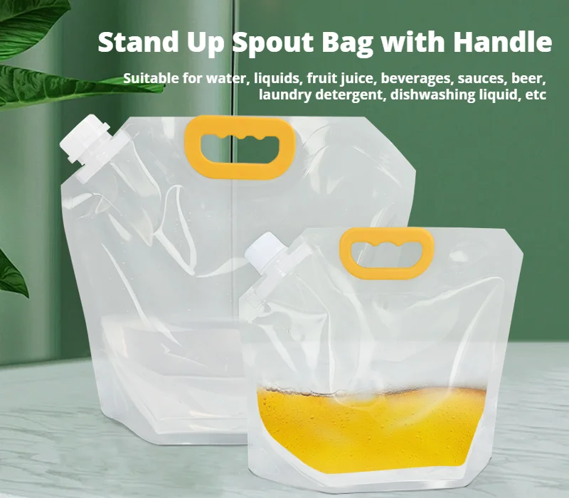 Customized 5L Beer Water Spout Bag with Portable Handle Self-Supporting ...