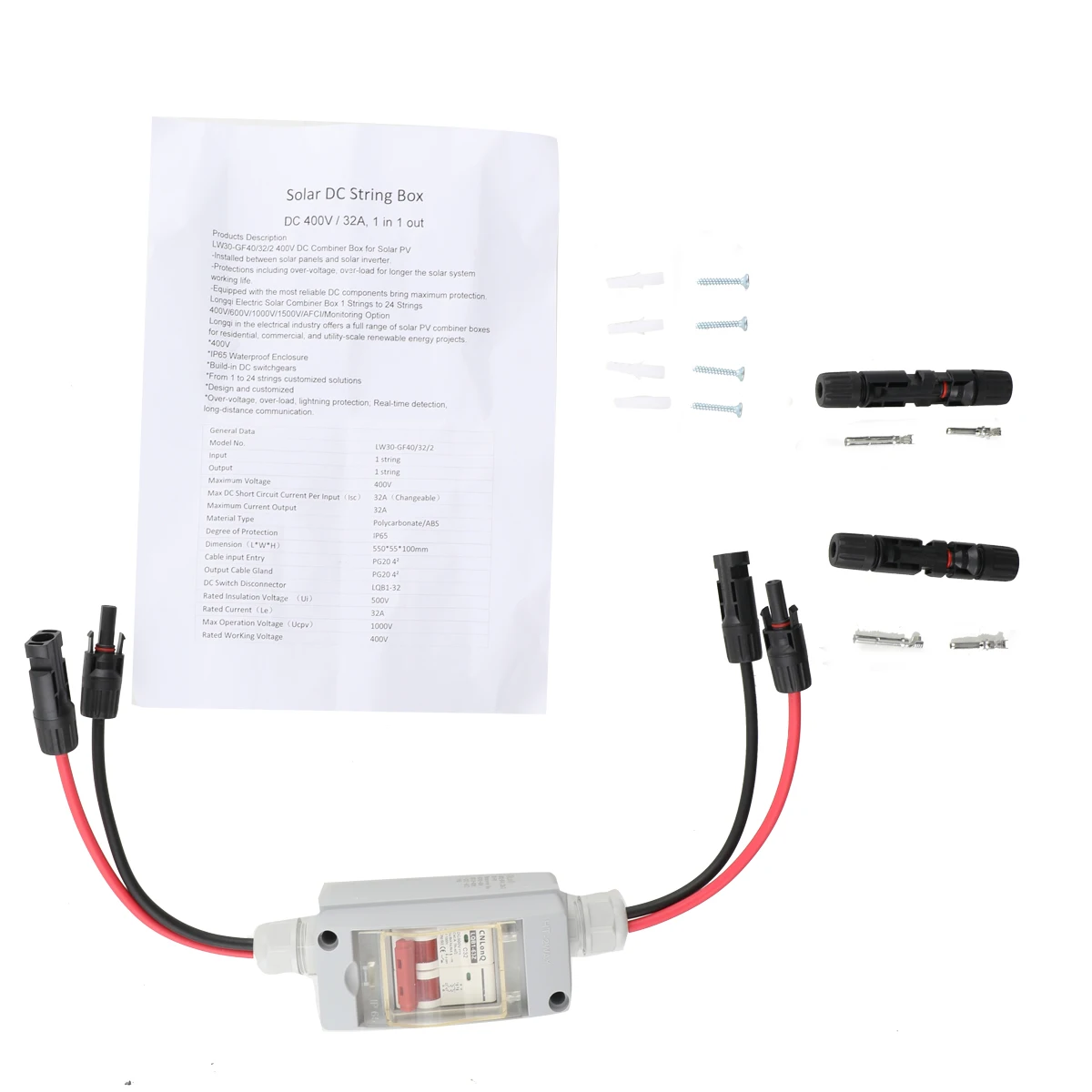 Dc/ac400v 30a Ip65 Pv Isolator Switch Disconnect Photovoltaic Dc ...