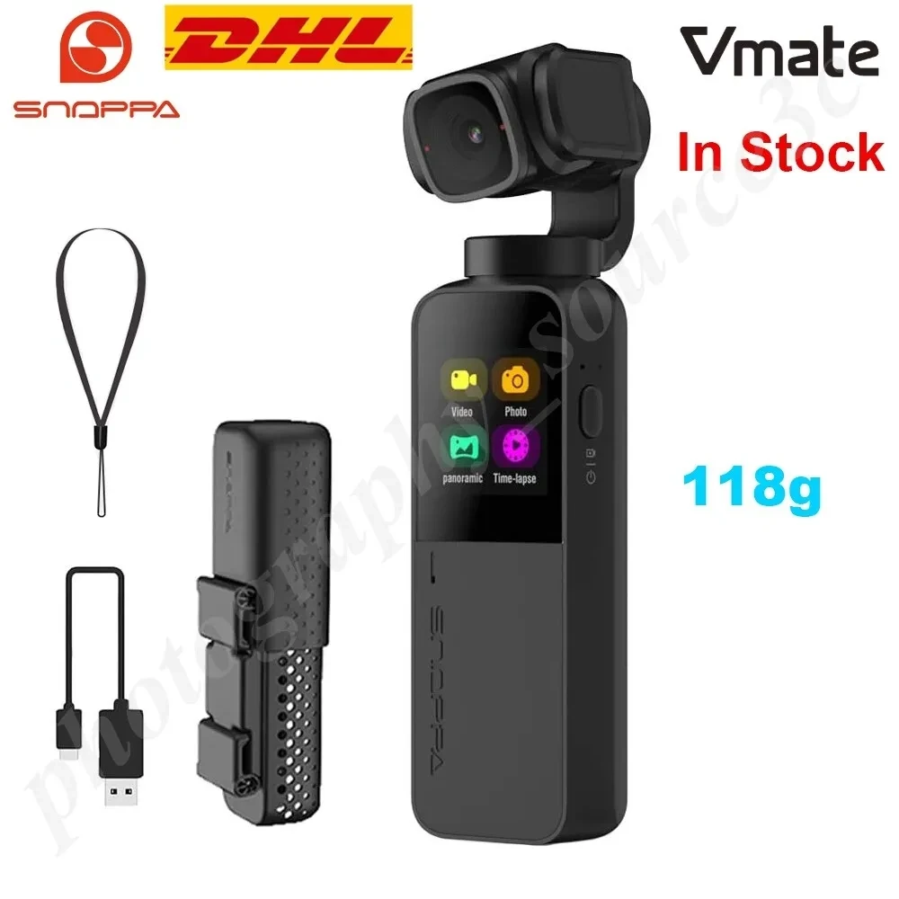 Snoppa Vmate Palm Sized 3-Axis Handheld Gimbal Camera 4K Camera 118g Wifi Connection with ...