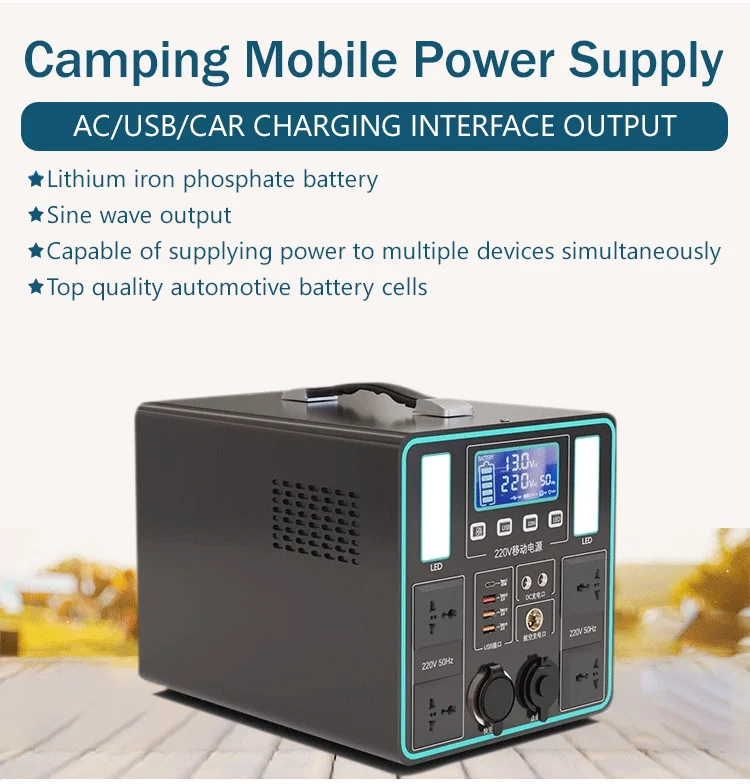 Portable Power Station Ac 220v Power Bank Station Solar Generator ...