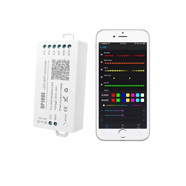 SP108E LED Wifi Controller for WS2812 Addressable RGB LED Strips