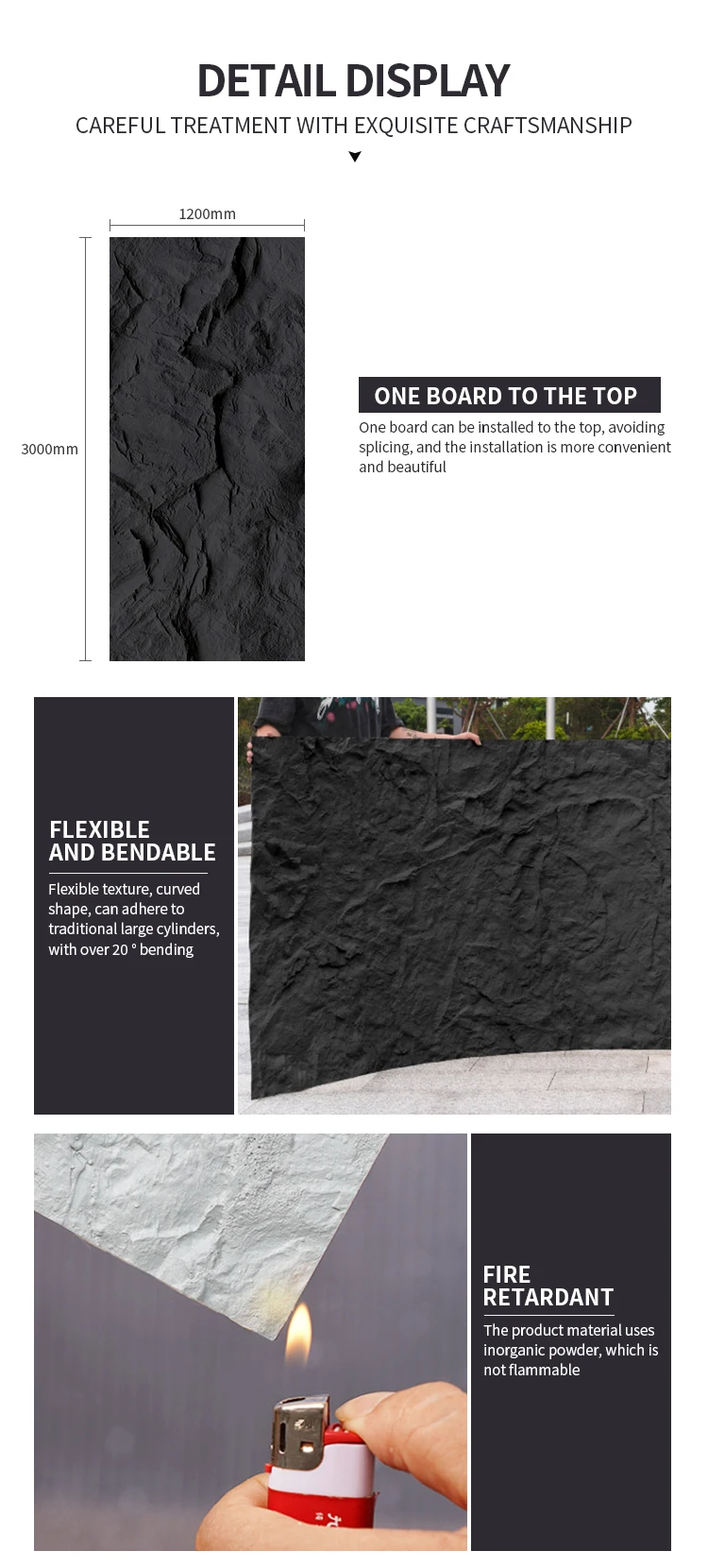 Flexible Stone Panels - Durable and Stylish Decor Solutions