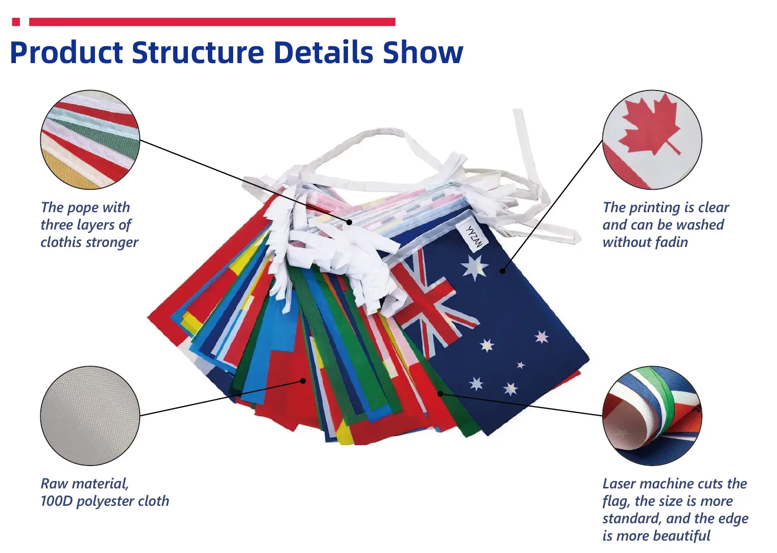 American Flag World Country Pennant Banner Flags String,Indoor Outdoor ...
