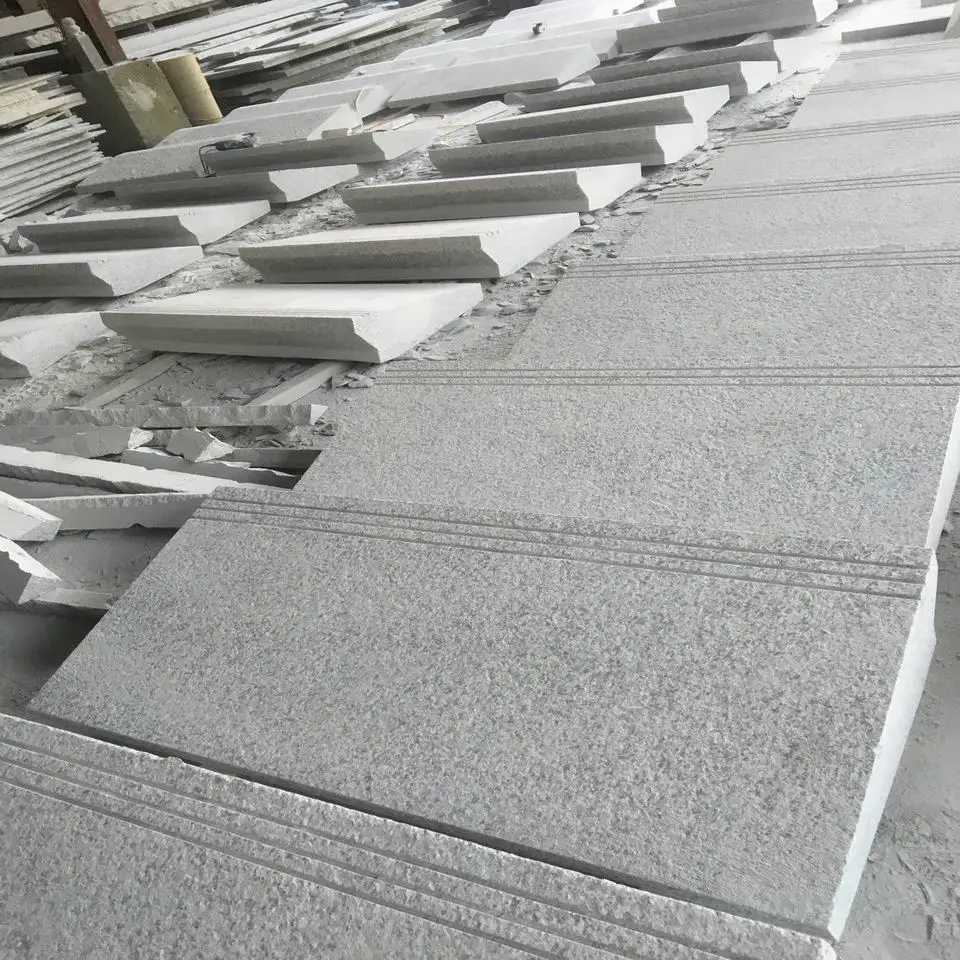 Flamed Moon Black Granite Stair Treads - Anti-slip