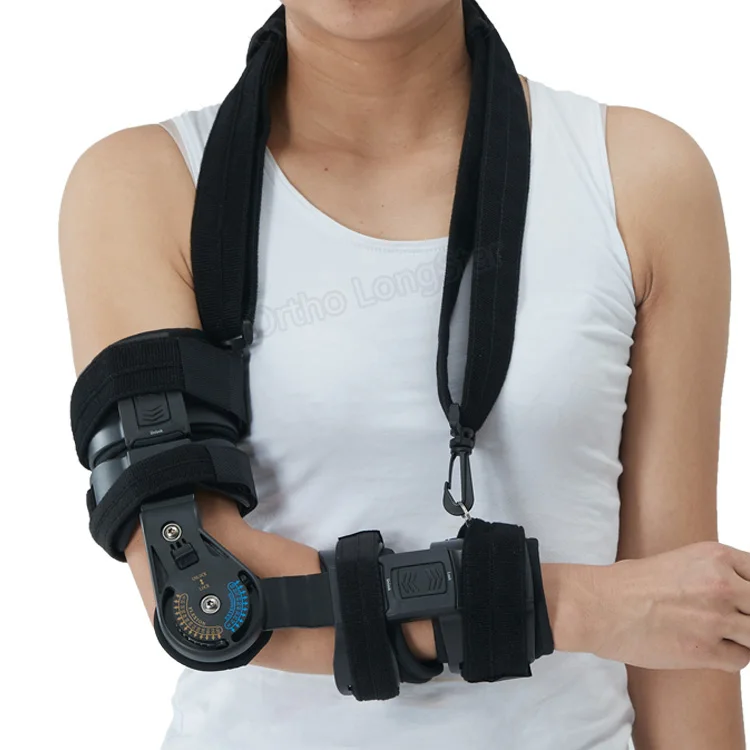 Adjustable Orthopedic Arm Support Hinged Rom Elbow Brace For Post-op ...