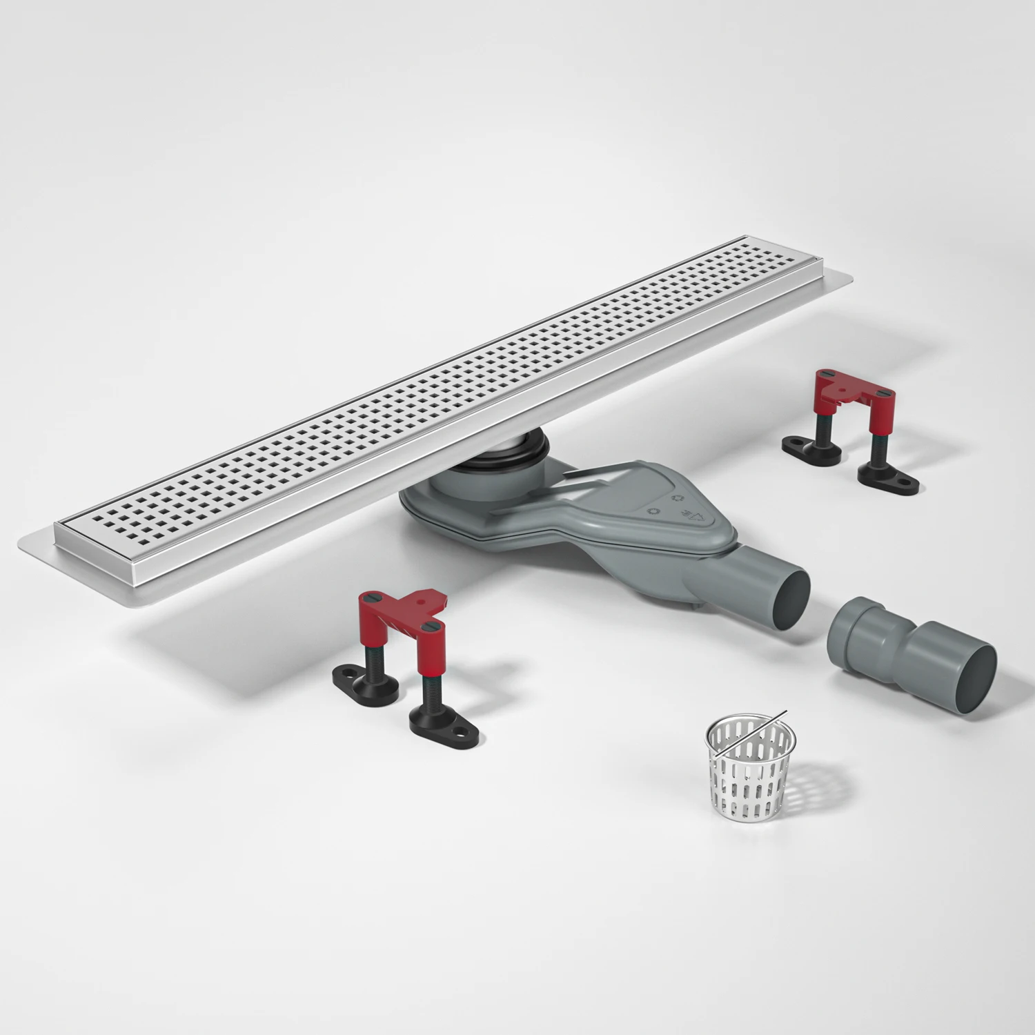 Oem Side Outlet Anti-odor New Siphon Square Hole Pattern Shower Drain ...