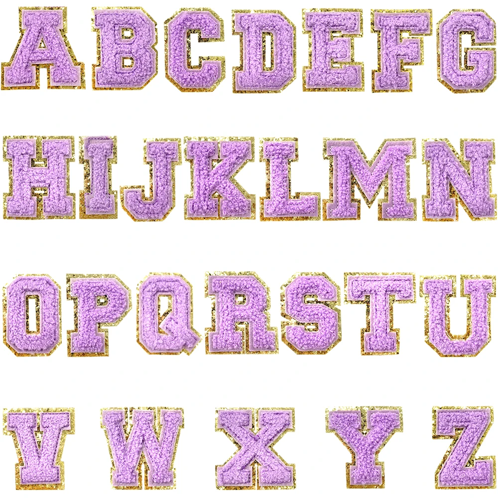 Custom Sustainable Embroidered Alphabet Badges 3D Iron Chenille Patches ...
