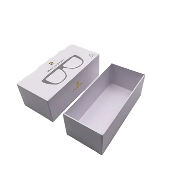 White Custom Sunglasses Box Packaging Rigid Case Luxury Eyewear ...