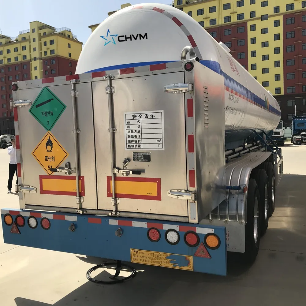 27.8 M3 Cryogenic Lo2 Transportation Tank Trailer Liquid Cold Oxygen ...
