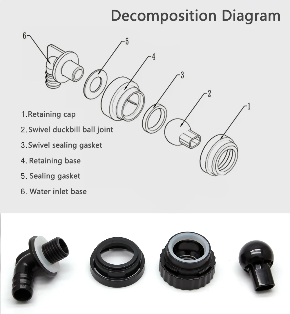 Adjustable Fish Tank Bulkhead Fixed Water Outlet Nozzle, Back Filter ...