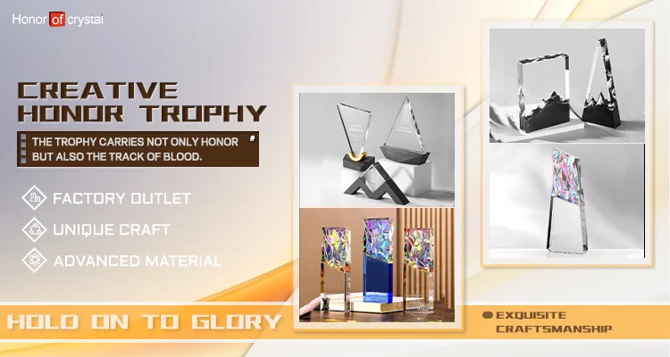 Honor of Crystal Blank Engraving Crystal Trophy Award V Shape Trophies ...