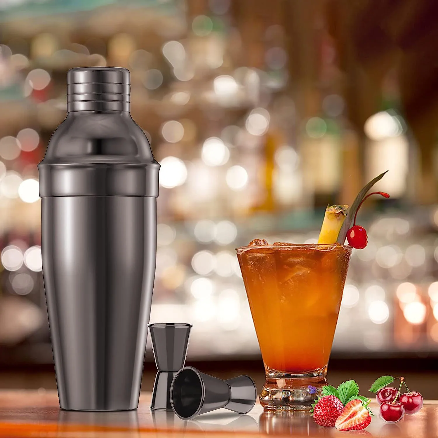Cocktail Bottle,Equipped With Rotating Bracket,Stainless Steel ...